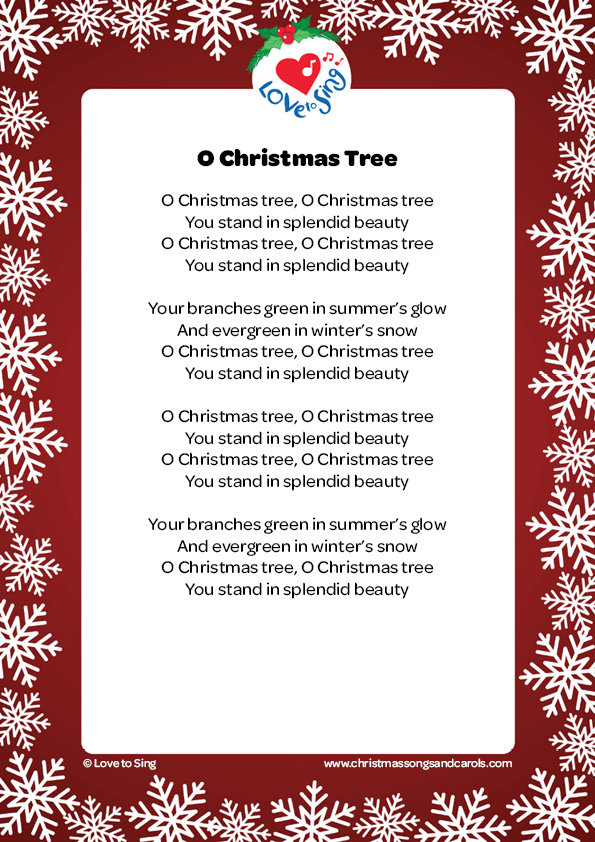 O christmas tree song store
